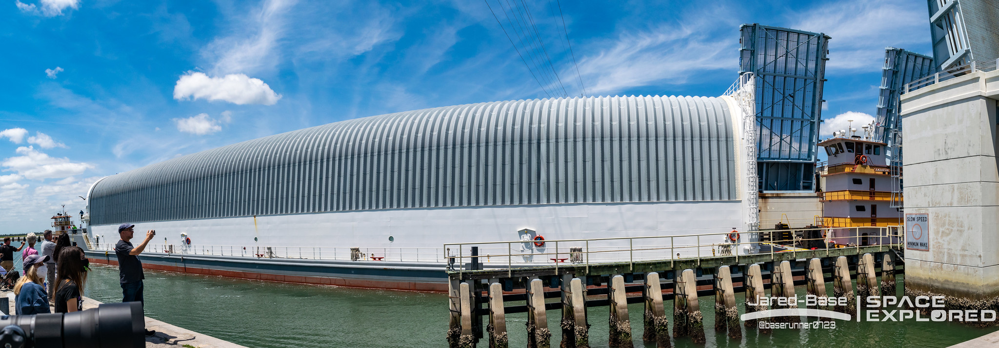 NASA's Pegasus barge arrives at Kennedy Space Center with Artemis I ...