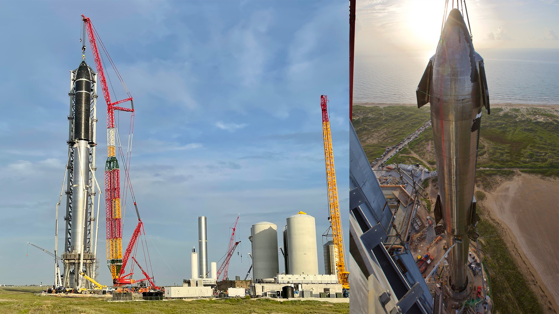 [update Booster 4 Rolls Out Starship 20 Stacked] Spacex Works At