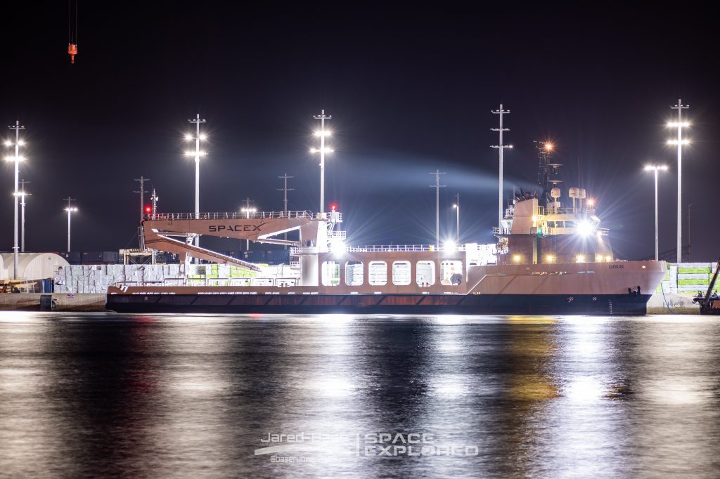 SpaceX's new ship Doug arrives in Port Canaveral - Space Explored