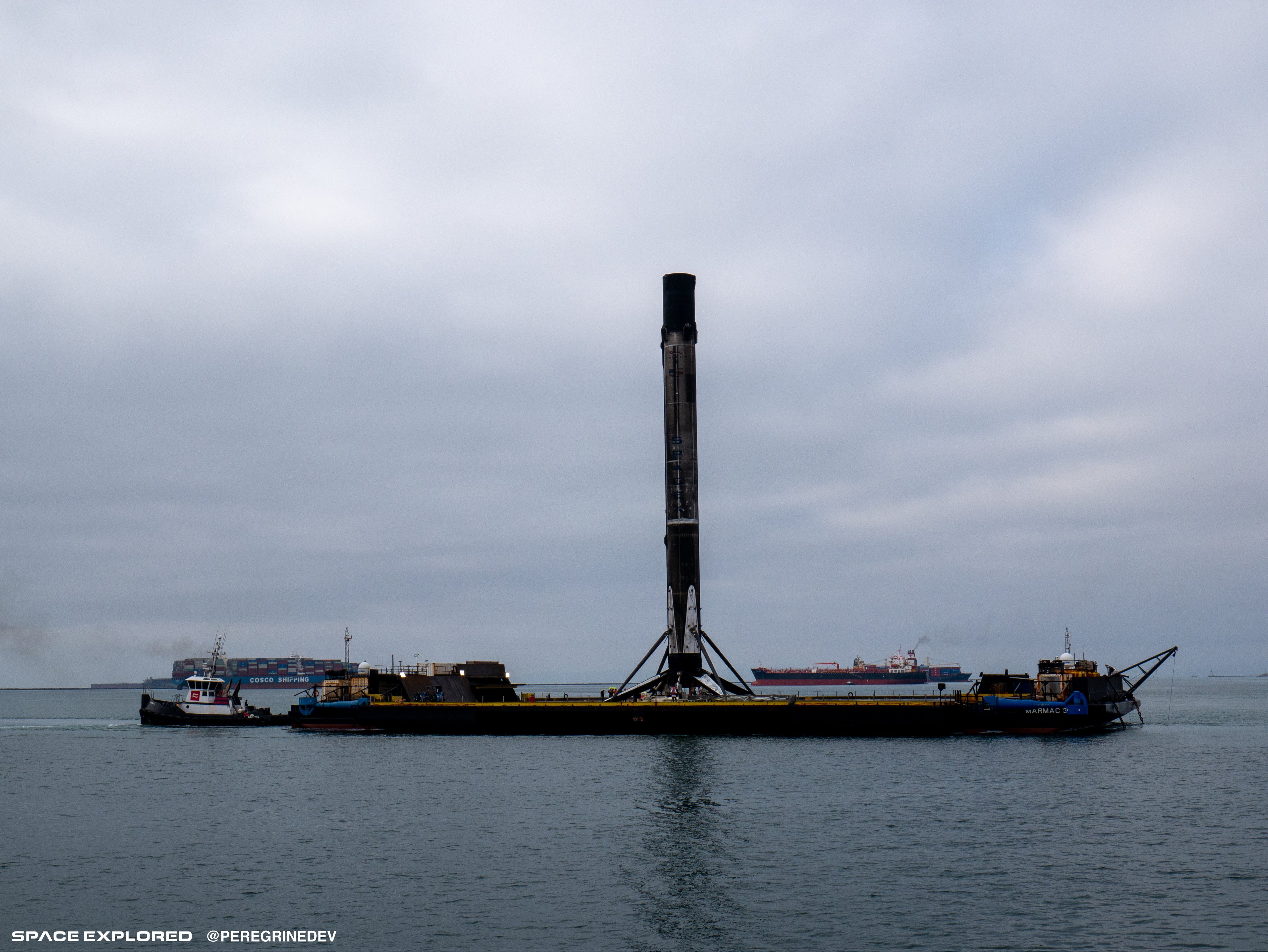 SpaceX booster returns to west coast port - Space Explored