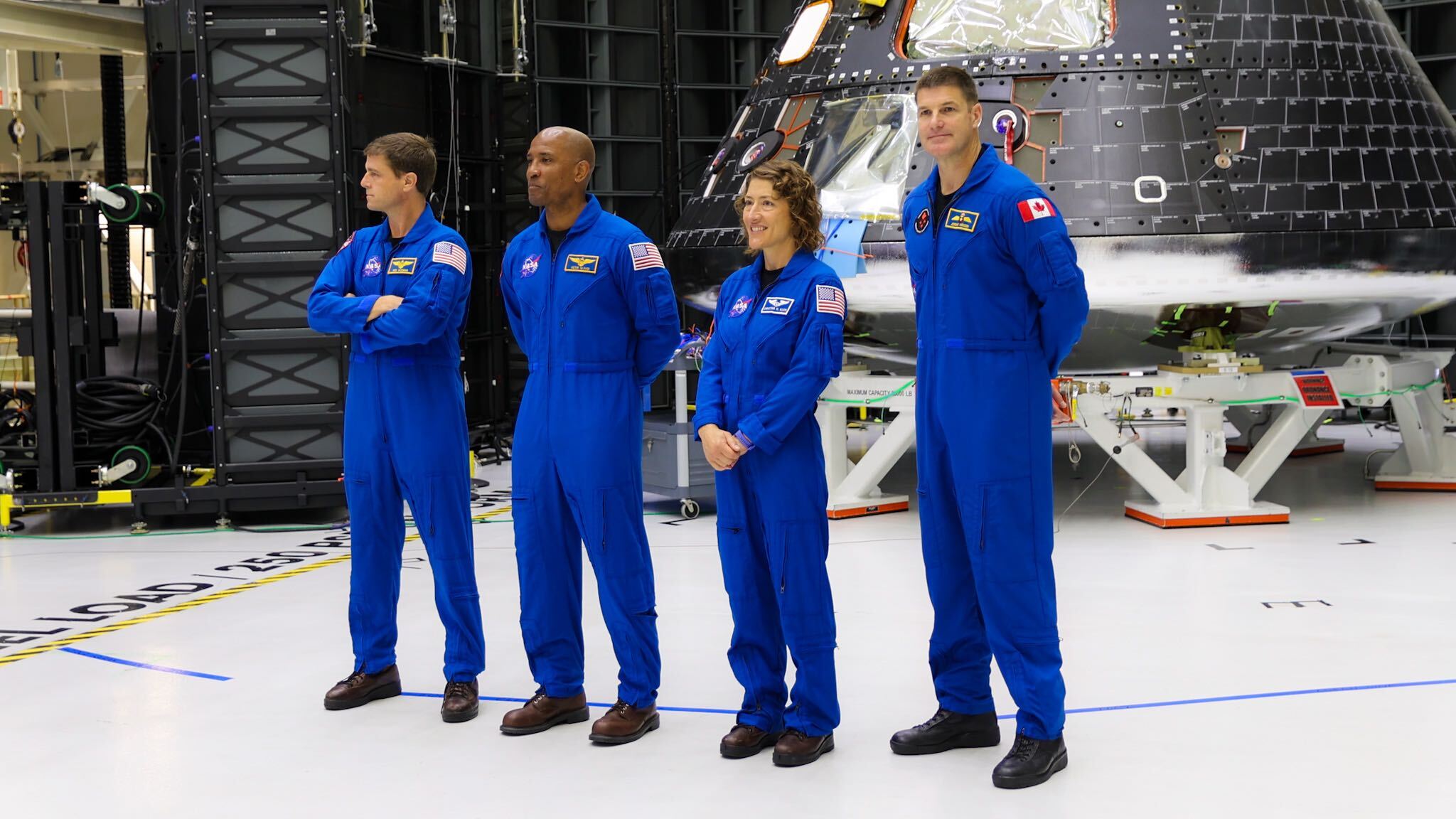 Artemis 2 crew visit their Orion capsule as it finishes up construction