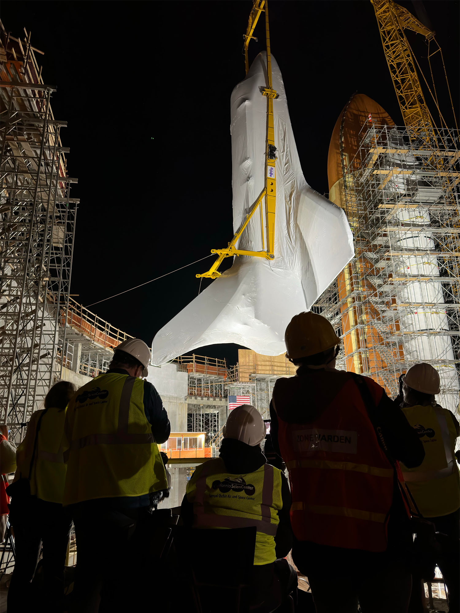 For one last time a Space Shuttle has been lifted into launch position