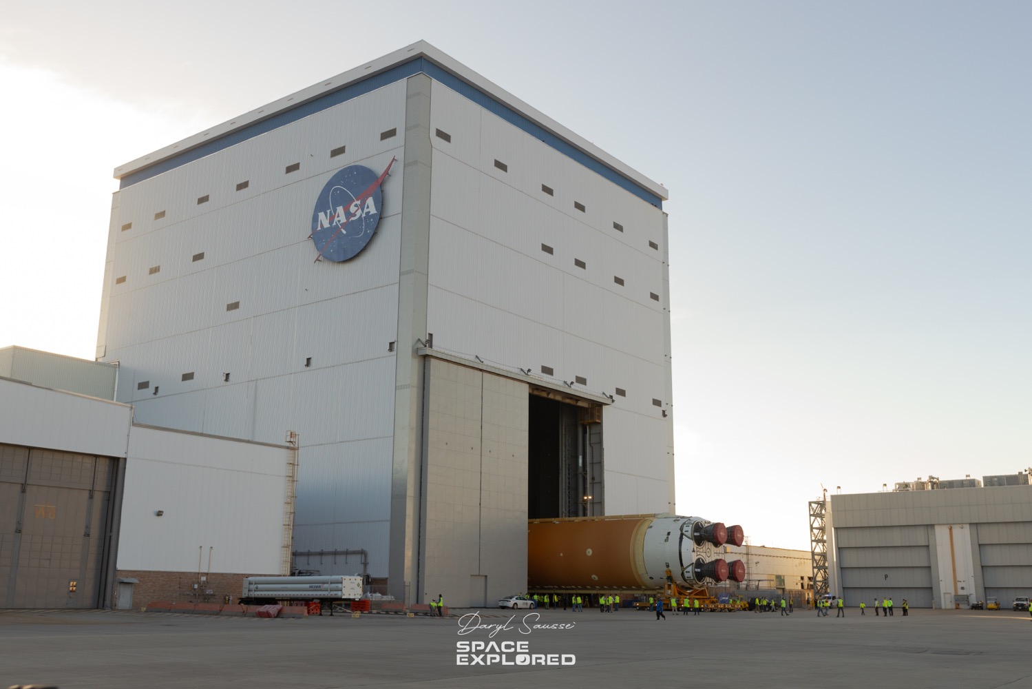 Artemis II Core Stage rolls out, leaves New Orleans